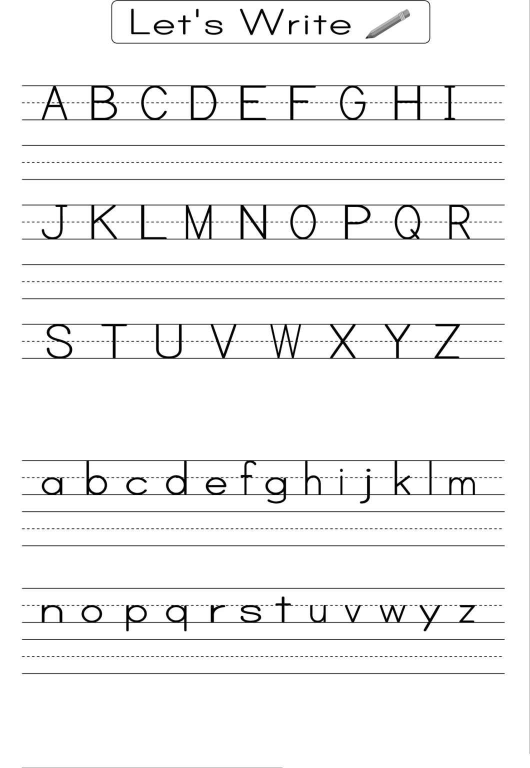 Handwriting Practice Sheets | 123 Worksheets