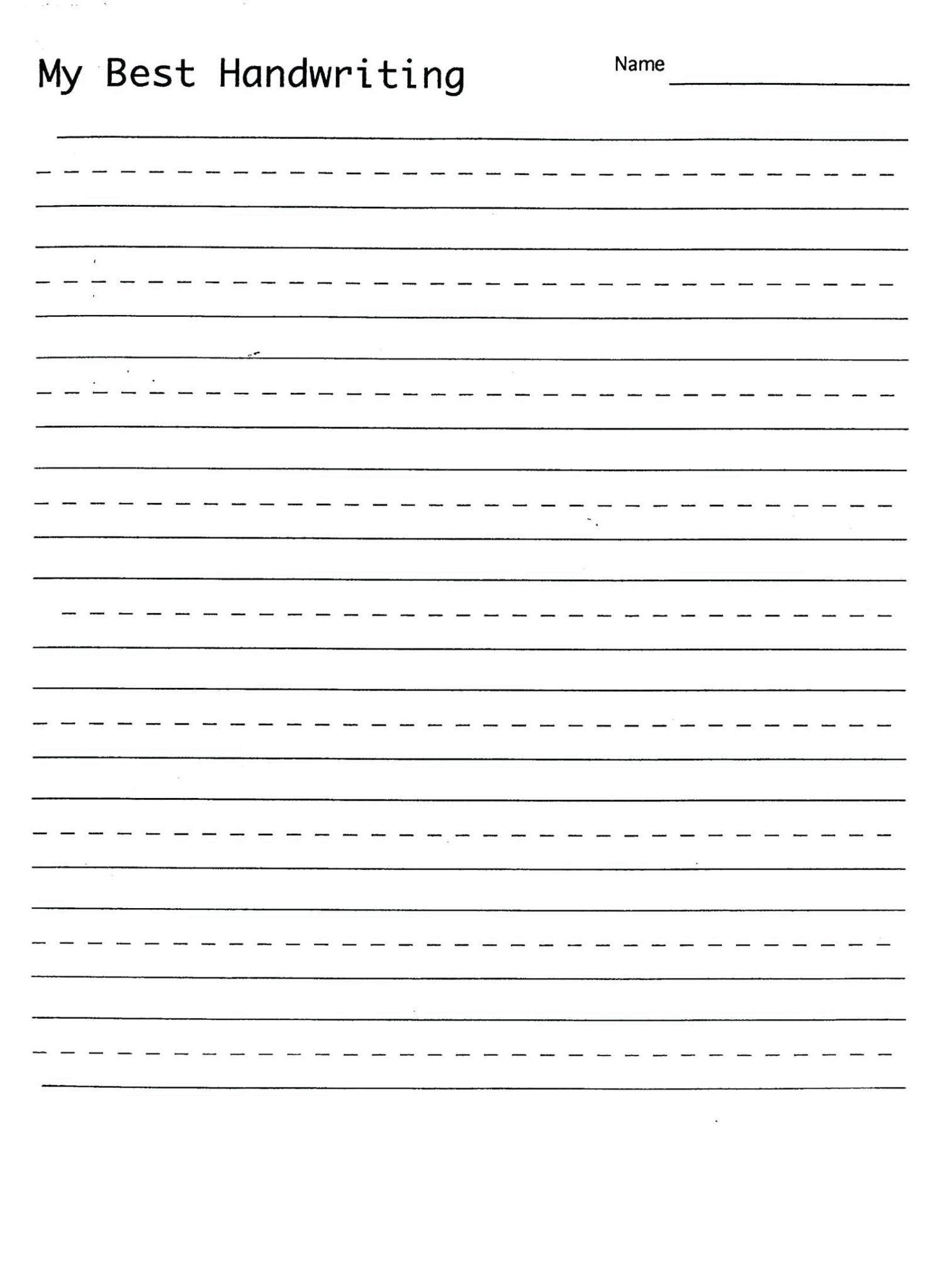Handwriting Practice Sheets | 123 Worksheets