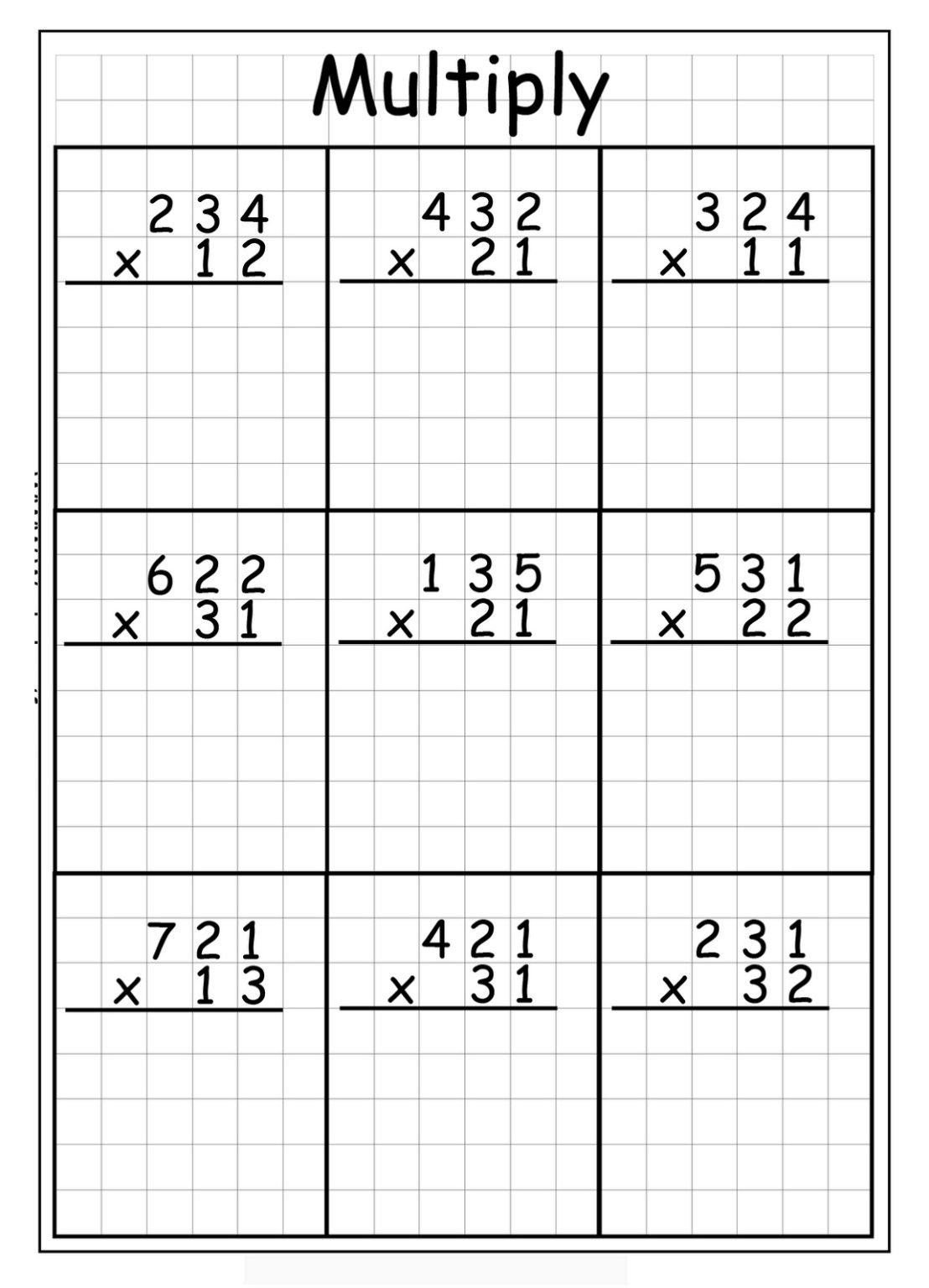 Double Digit Multiplication Worksheets | 123 Worksheets