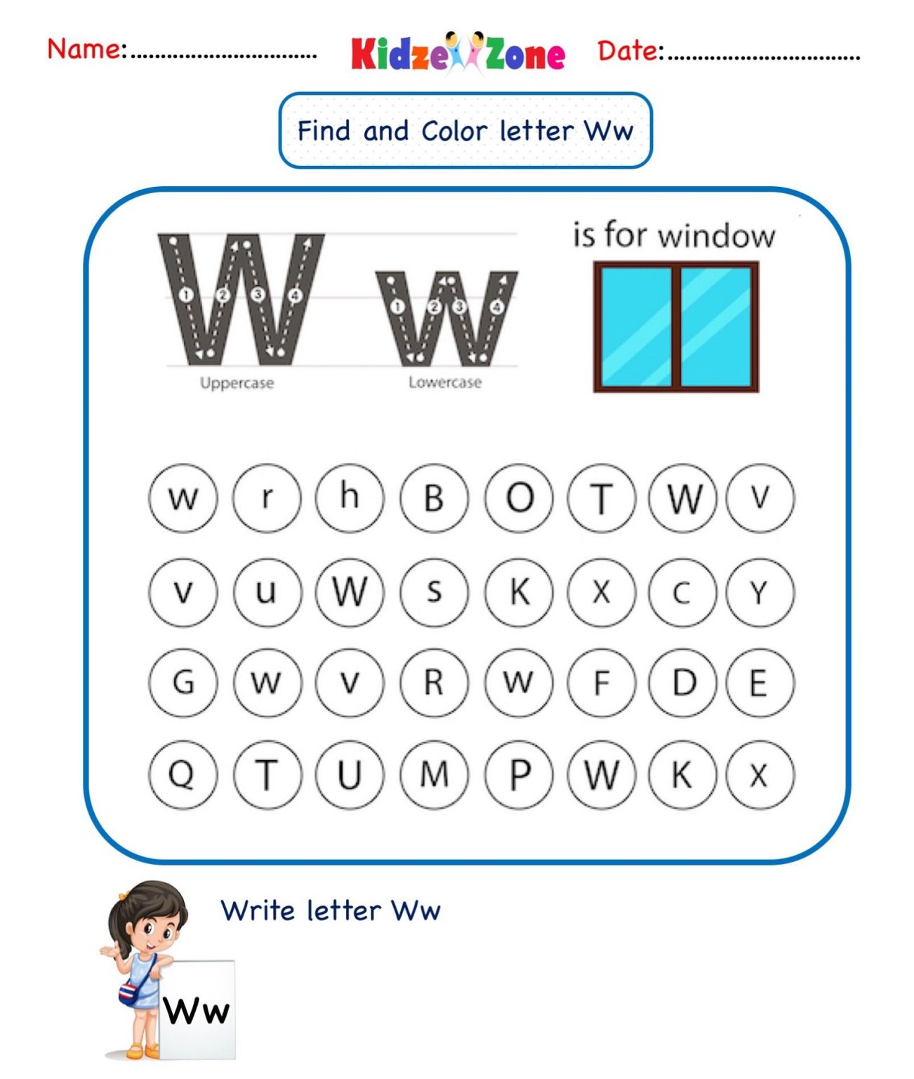Letter W Worksheets | 123 Worksheets